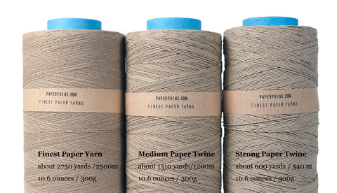 Large Bobbin: Medium Paper Twine - White by PaperPhine | PaperPhine